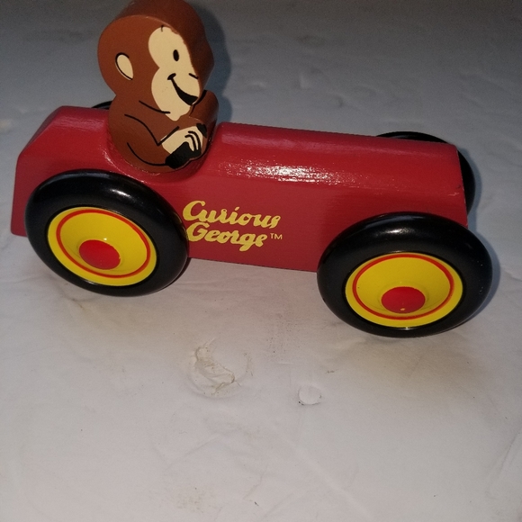 Curious George | Toys | Vintage Wooden Curious George Collectable Push ...